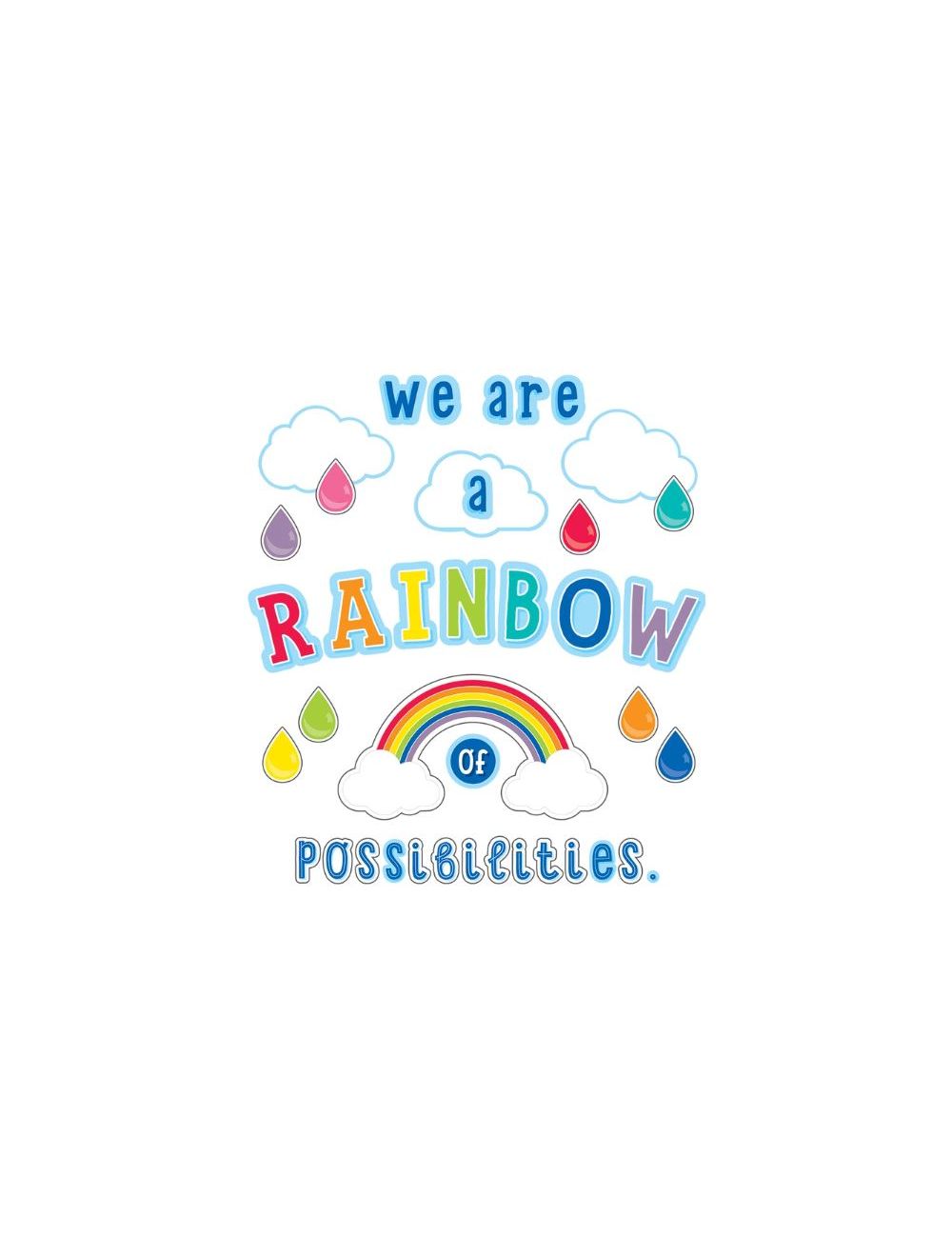 We Are a Rainbow of Possibilities Bulletin Board Set