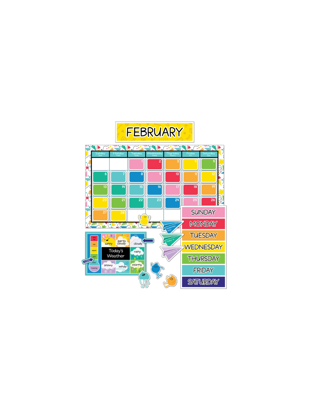 Happy Place Calendar Bulletin Board Set