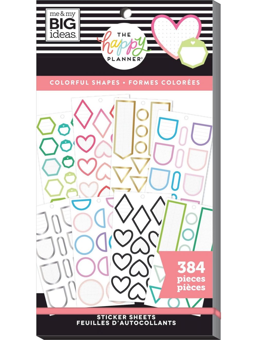 Happy Planner Colorful Shapes Sticker Value Pack 30 Sheets