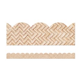 Woven Bamboo Scalloped Bulletin Board Borders