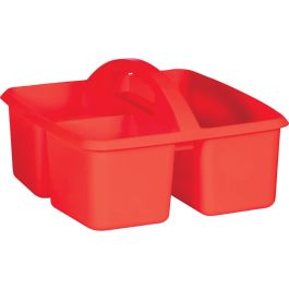 Red Plastic Storage Caddies