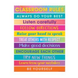 Colorful Vibes Classroom Rules Chart