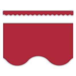 Cranberry Red Scalloped Border Trim