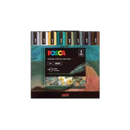 POSCA Paint Marker Medium Earth Tone 8 Colours Sets