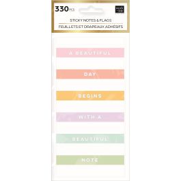 THP Work + Life Bright Pastels Sticky Notes & Flag Labels